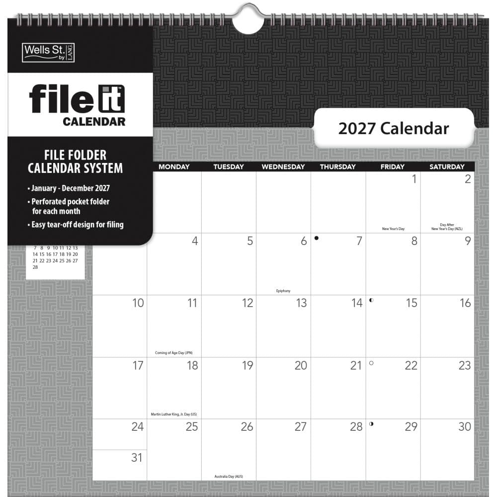 Office 2027 File It Wall Calendar - Calendars.com