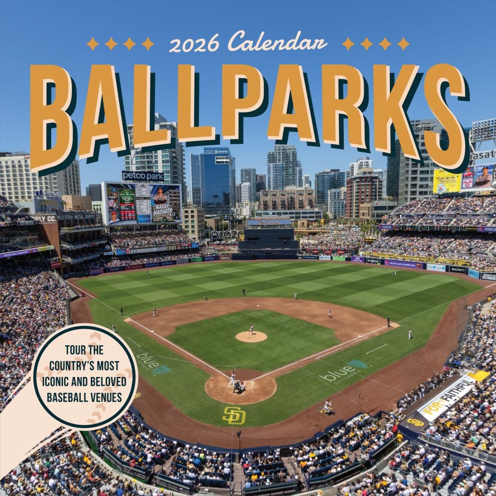 Ballparks 2026 Wall Calendar - Calendars.com