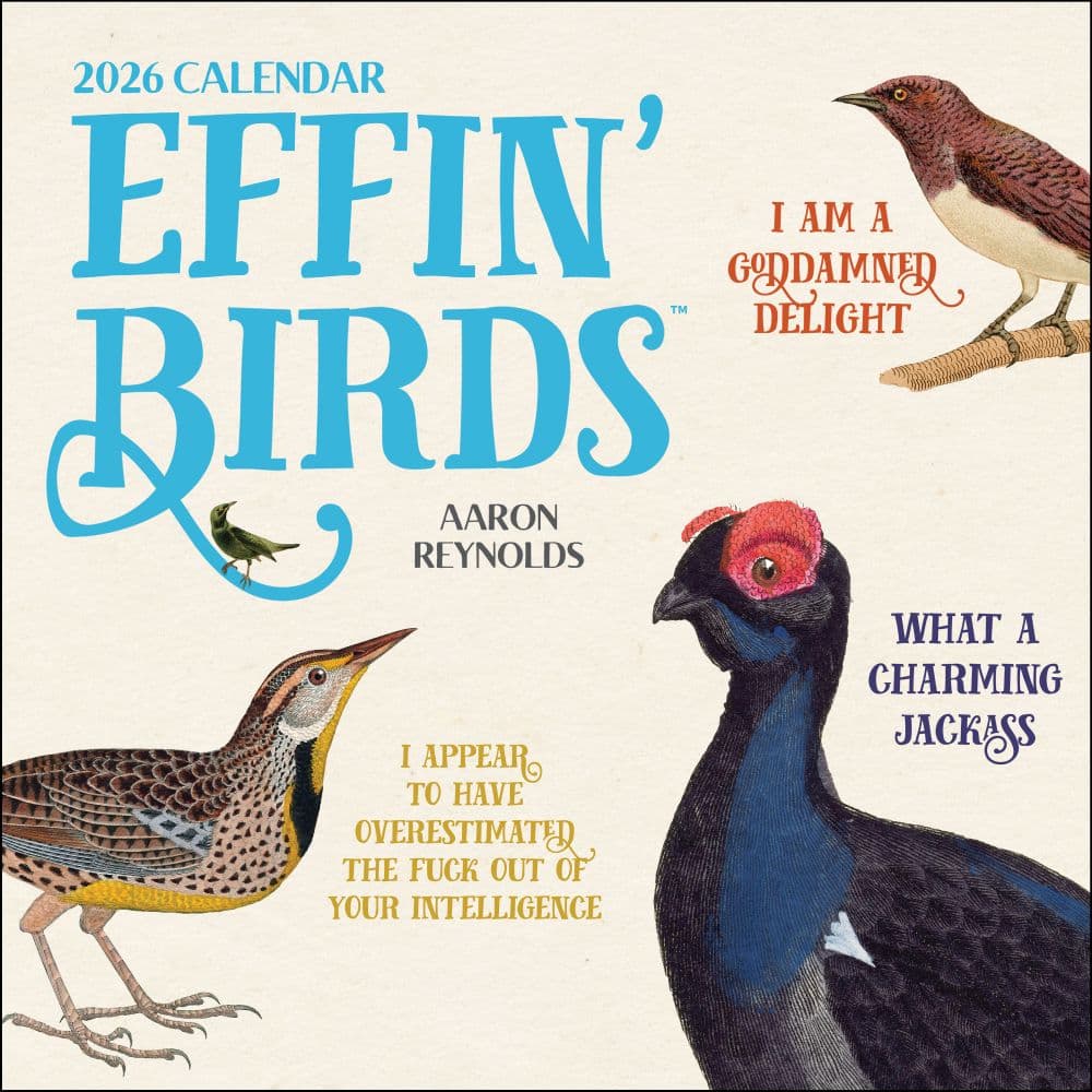 Effin Birds 2026 Wall Calendar - Calendars.com