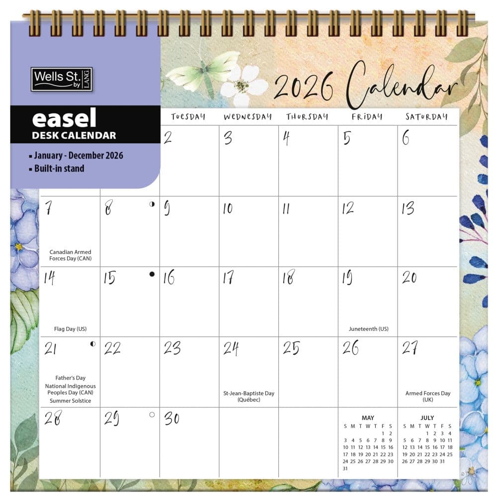 Country Pleasures 2026 Easel Desk Calendar by Joy Hall - Calendars.com