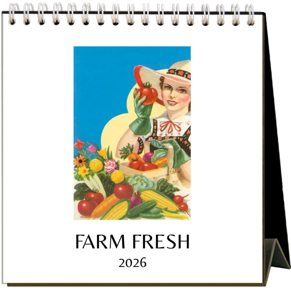 Farm Fresh 2026 Easel Desk Calendar - Calendars.com