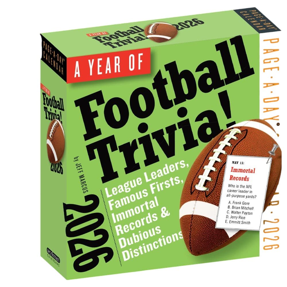 Football Trivia 2026 Page-a-Day Desk Calendar - Calendars.com