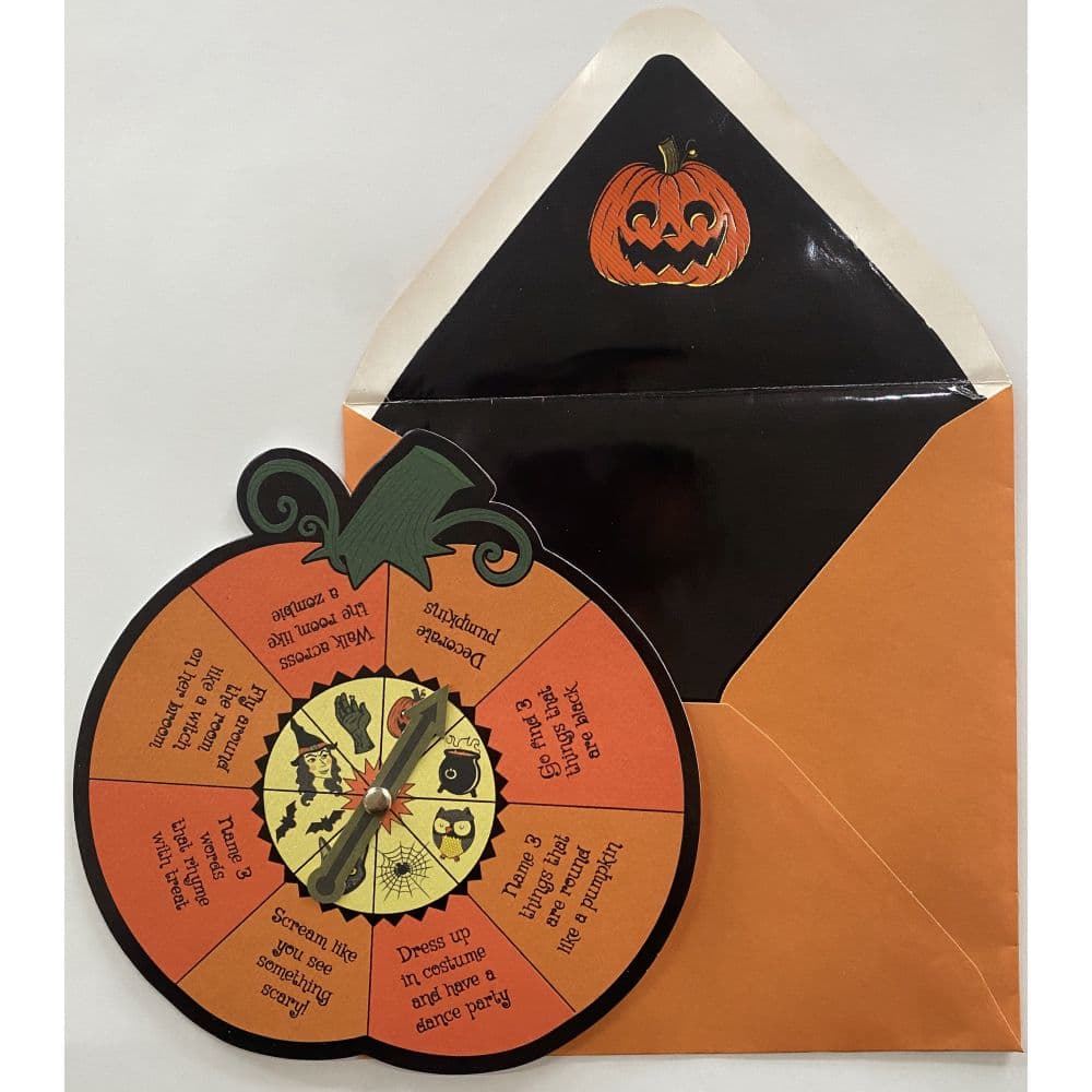 Pumpkin Spinner Game Halloween Card - Calendars.com