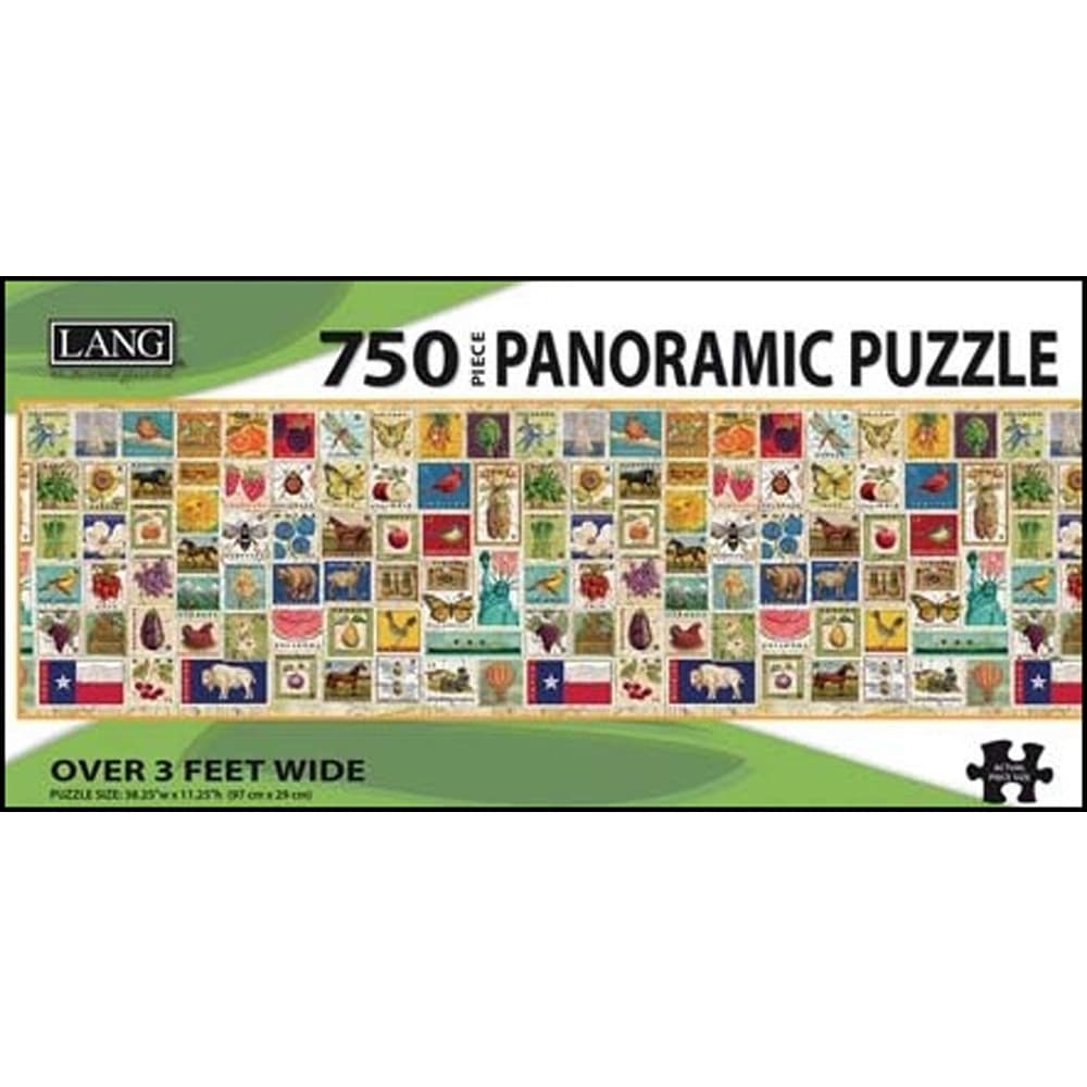 Stamp Collection 750 Piece Panoramic Puzzle by Tim Coffey - Calendars.com