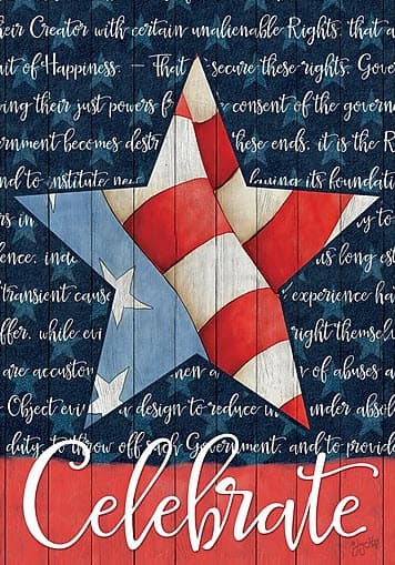 Celebrate outdoor Flag-Large - 28 x 40 by Joy Hall - Calendars.com