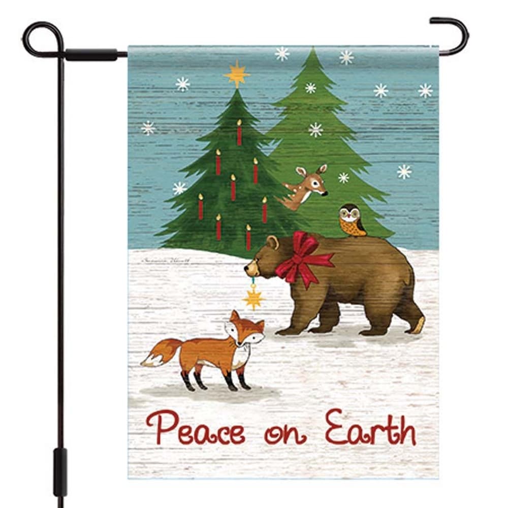 Woodland Winter Outdoor Flag-Large - 28 x 40 by Suzanne Nicoll ...