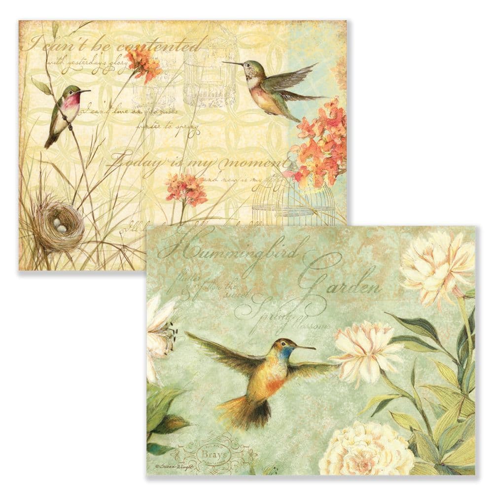 Hummingbirds 5.25” x 4” Blank Assorted Boxed Note Cards by Susan Winget ...