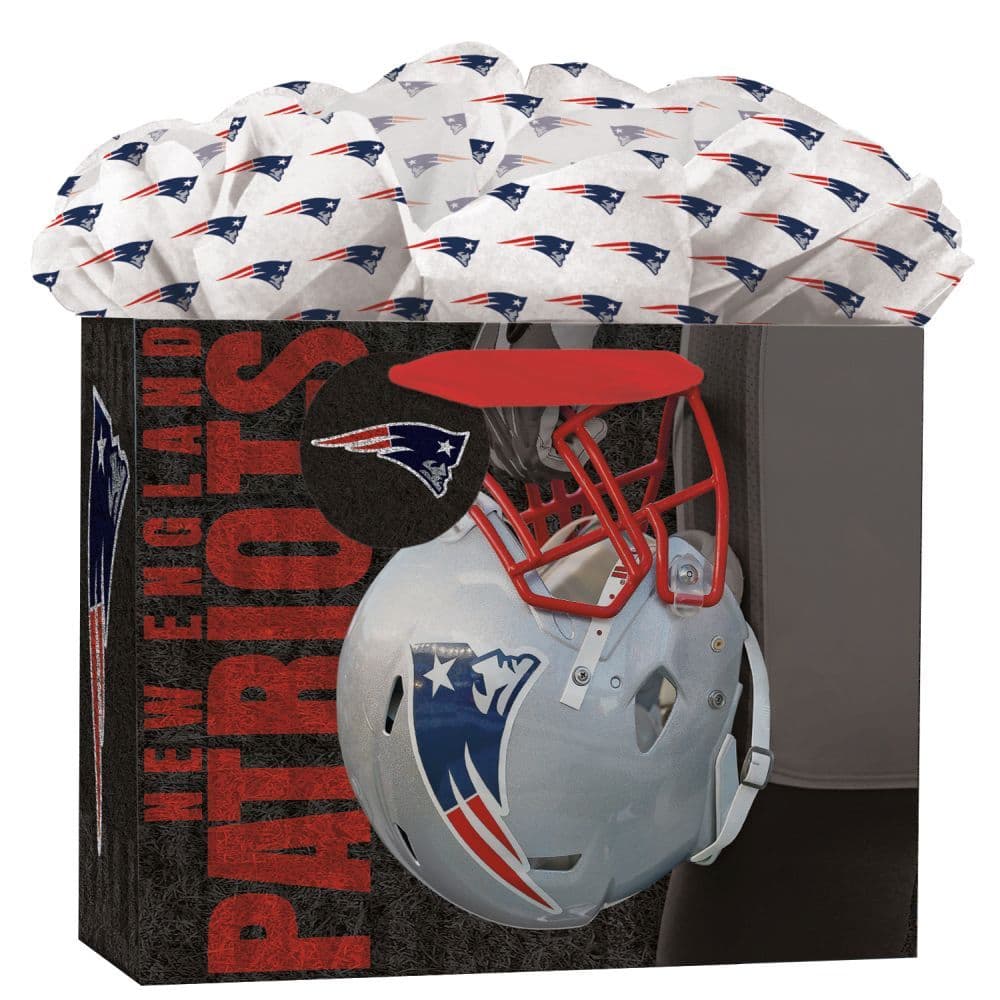 New England Patriots Medium Gogo Gift Bag - Calendars.com