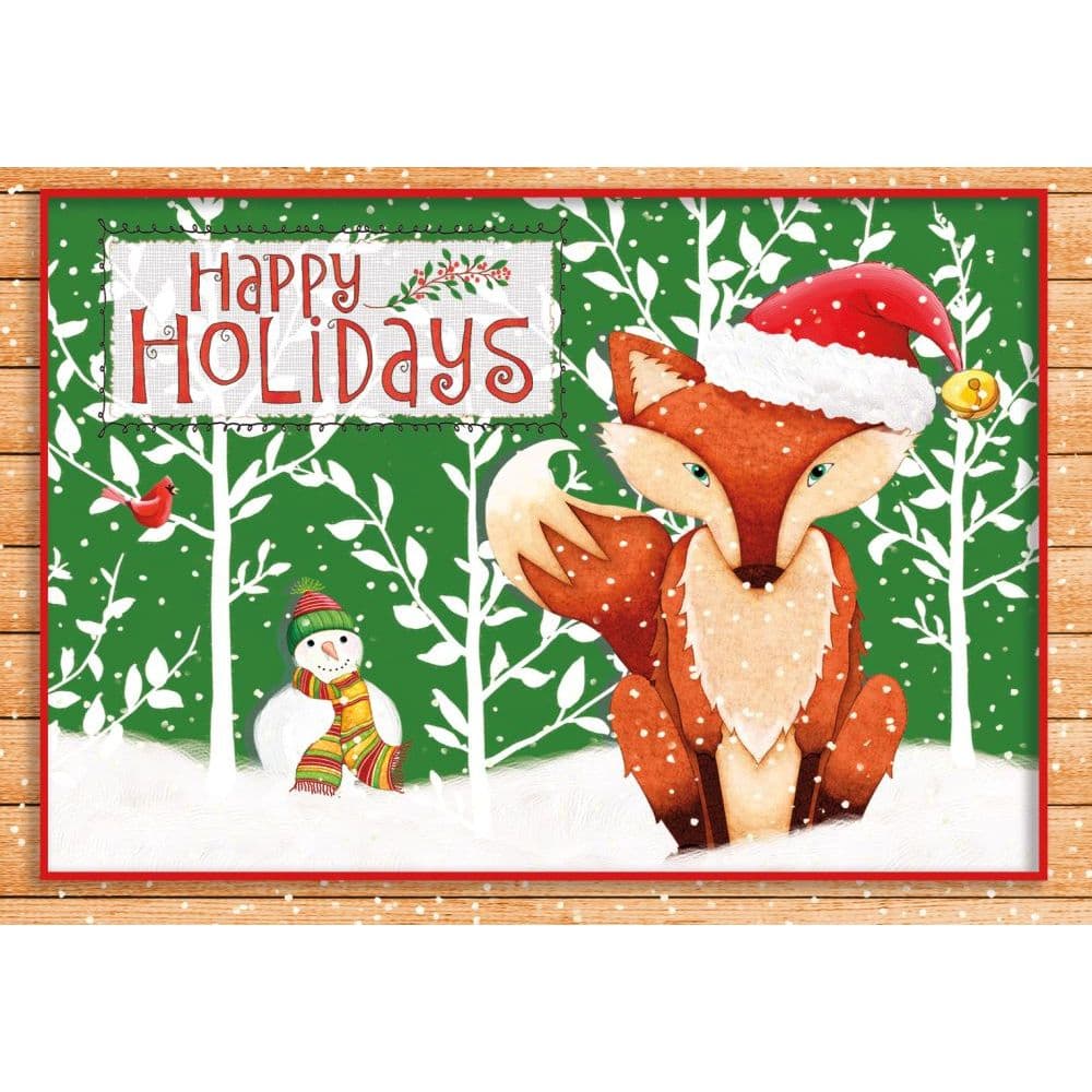 Holiday Fox Petite Christmas Cards by Joy Hall - Calendars.com