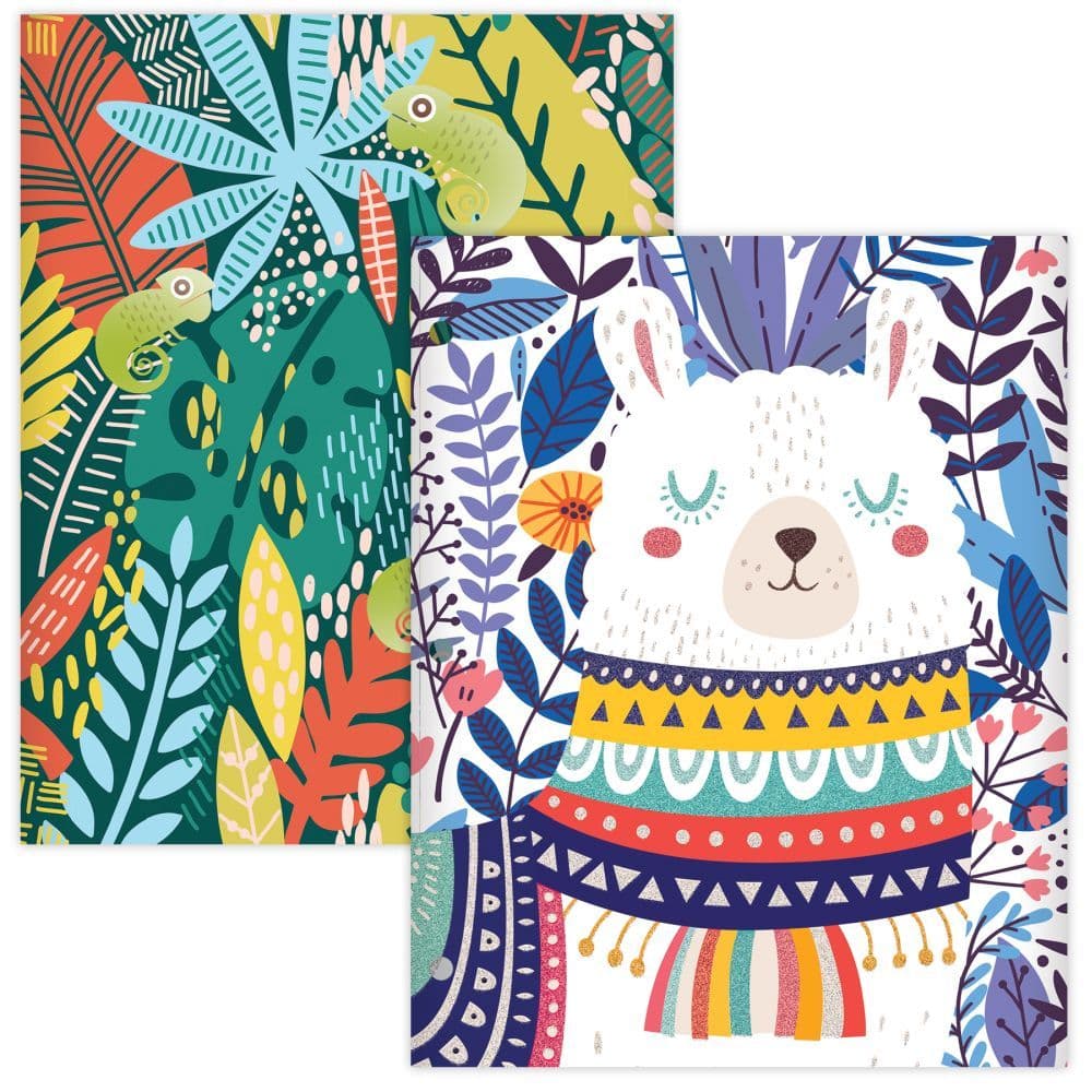 Artsy Animals 2-Pack Folders - Calendars.com