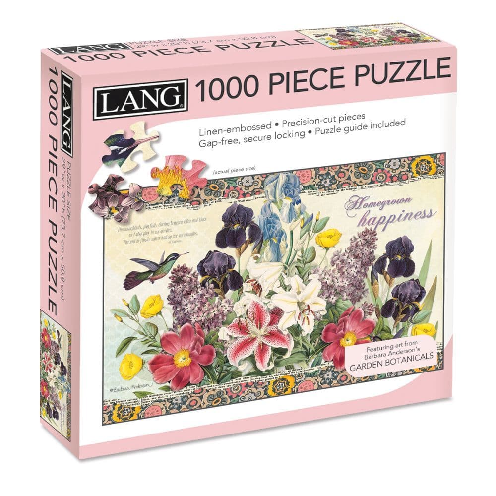 Garden Botanicals 1000 Piece Puzzle by Barbara Anderson - Calendars.com
