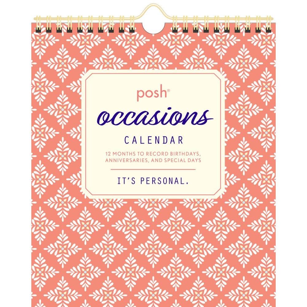 Posh Occasions Perpetual Wall Calendar - Calendars.com