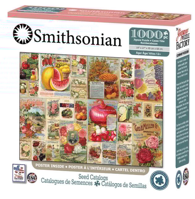 Smithsonian Collages Seed Packets 1000pc Puzzle - Calendars.com