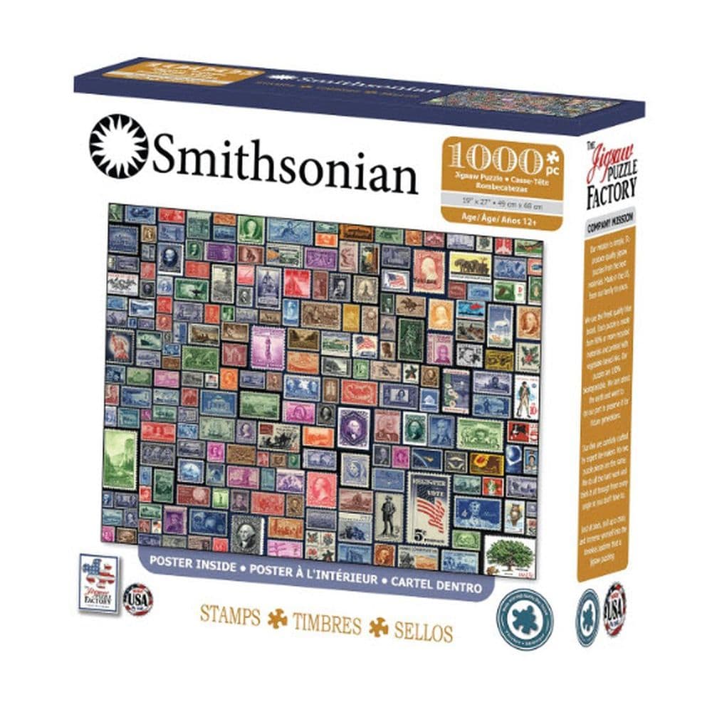 Smithsonian Stamps 1000 pc Puzzle - Calendars.com