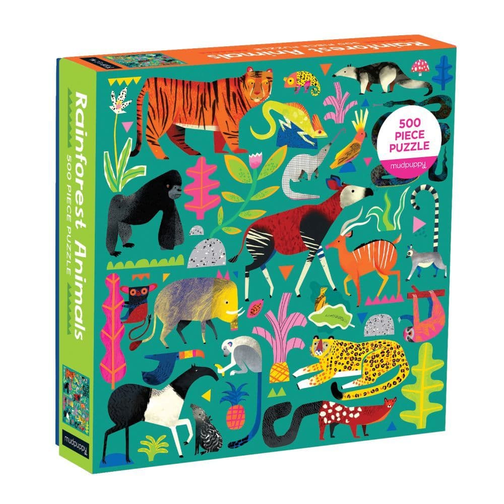 Rainforest Animals 500pc Family Puzzle - Calendars.com