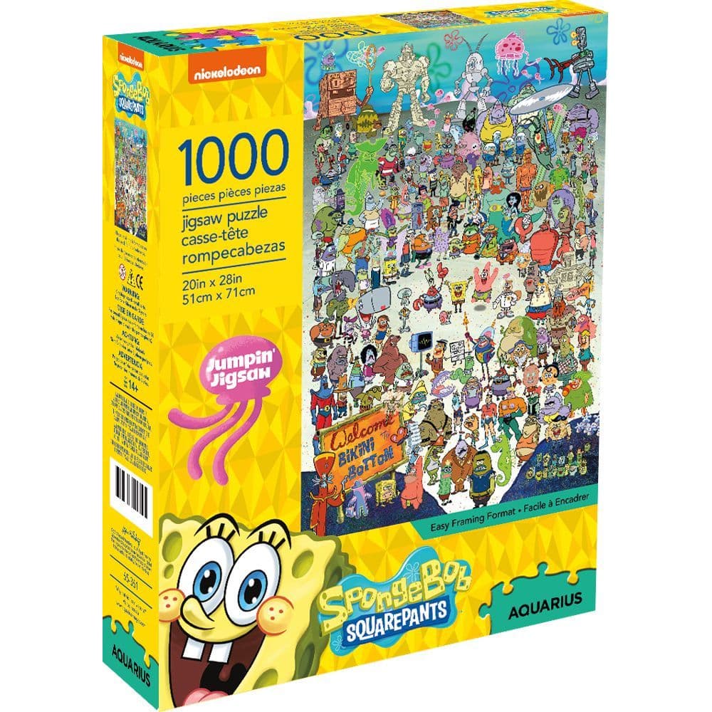 Spongebob Cast 1000pc Puzzle - Calendars.com