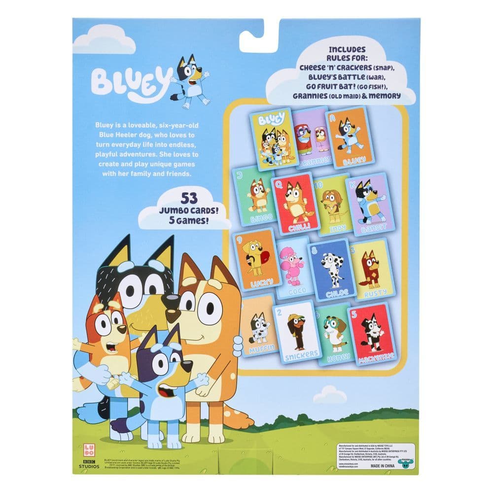 Bluey 5 in 1 Card Game Set - Calendars.com
