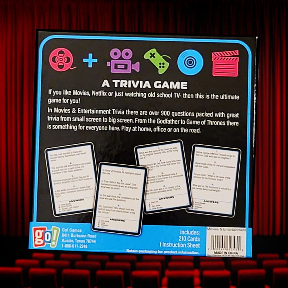 Movies & Entertainment Trivia Game - Calendars.com