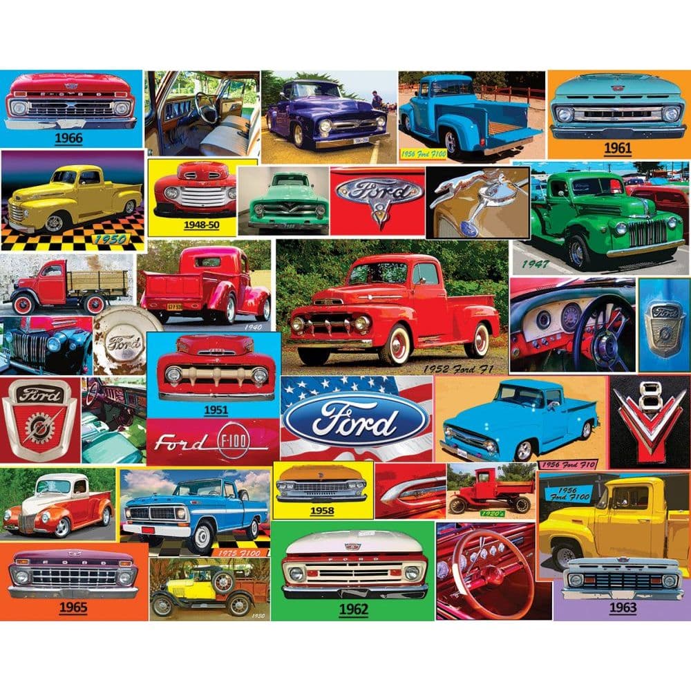 Classic Ford Pickups 1000 Piece Puzzle - Calendars.com