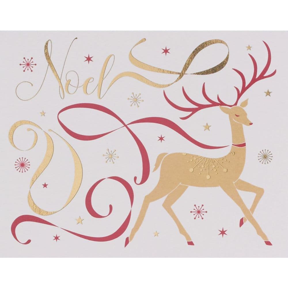 Rhythmic Reindeer Set Of 5 Small Boxed Cards - Calendars.com