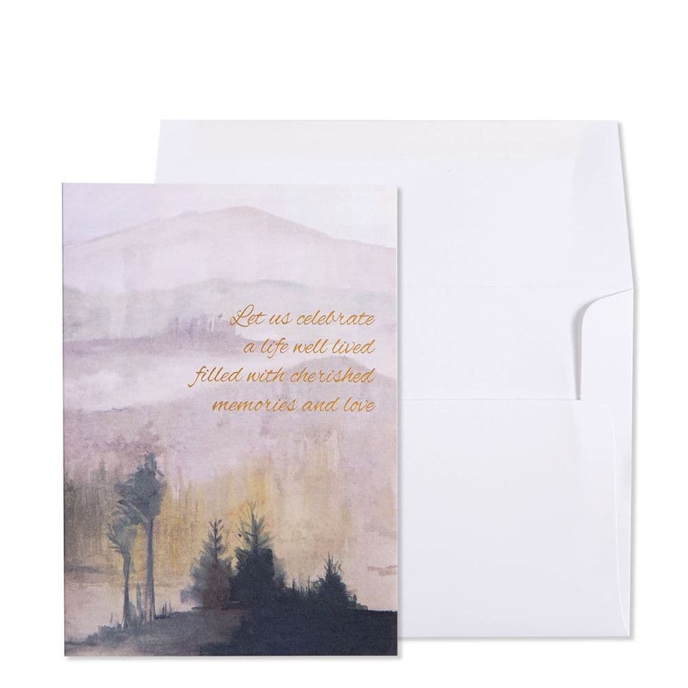Trees with Mountains Sympathy Card - Calendars.com