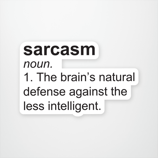 Sarcasm Definition Sticker - Calendars.com