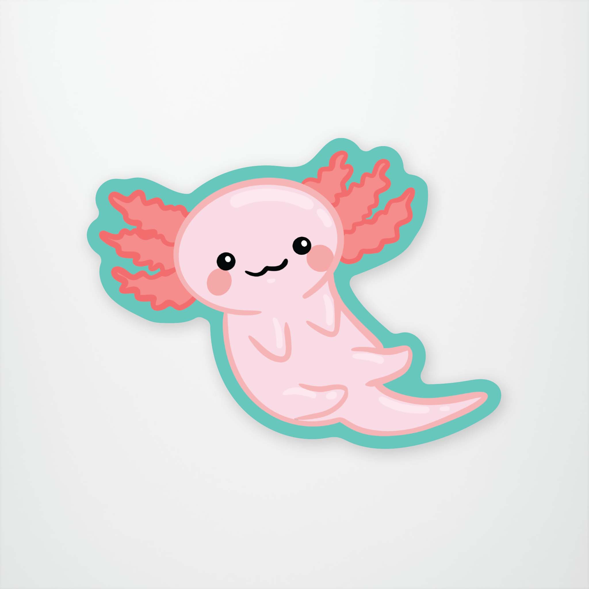 Cute Axolotl Sticker - Calendars.com