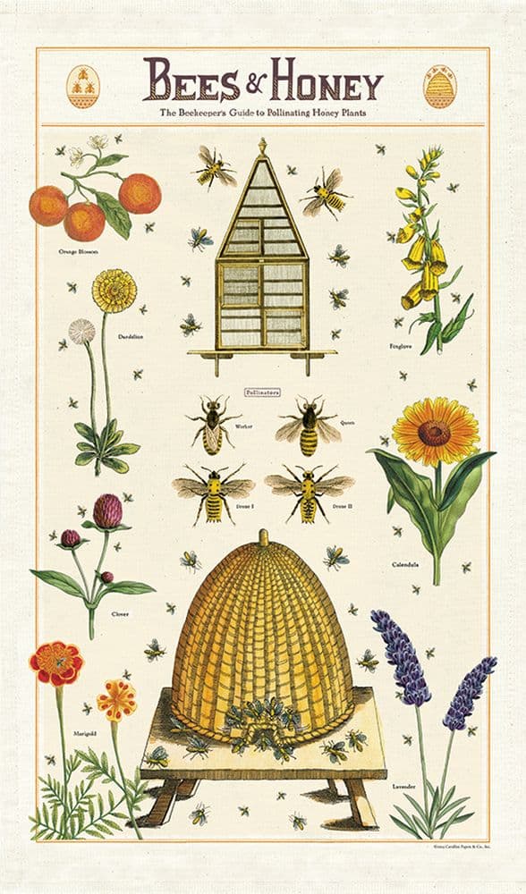 Bees & Honey Tea Towel - Calendars.com