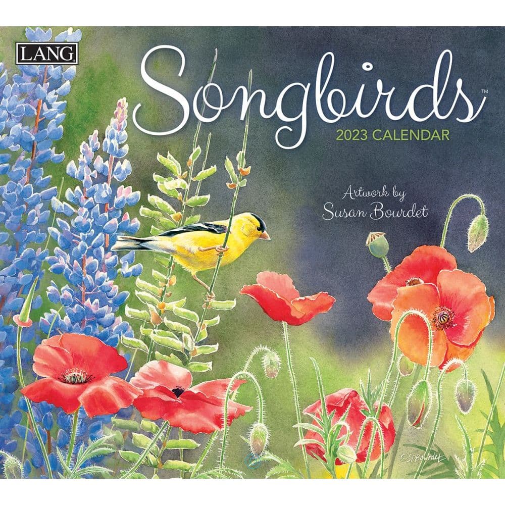 Songbirds 2023 Square Wall Calendar - Calendars.com