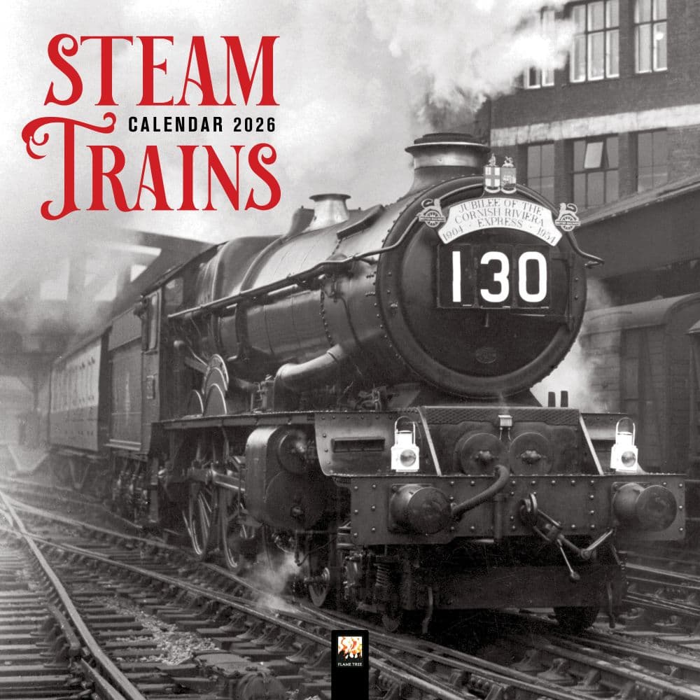 Steam Trains Heritage 2026 Wall Calendar - Calendars.com
