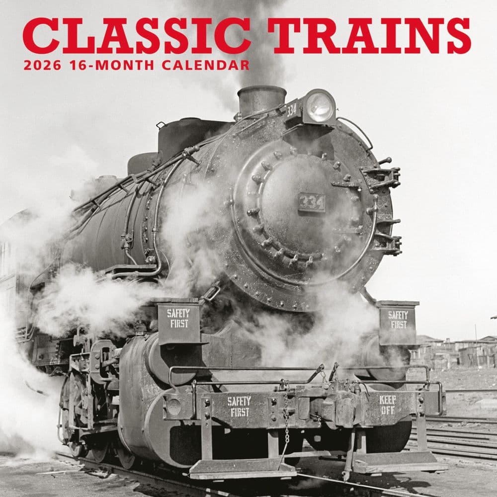 Trains Classic 2026 Wall Calendar - Calendars.com