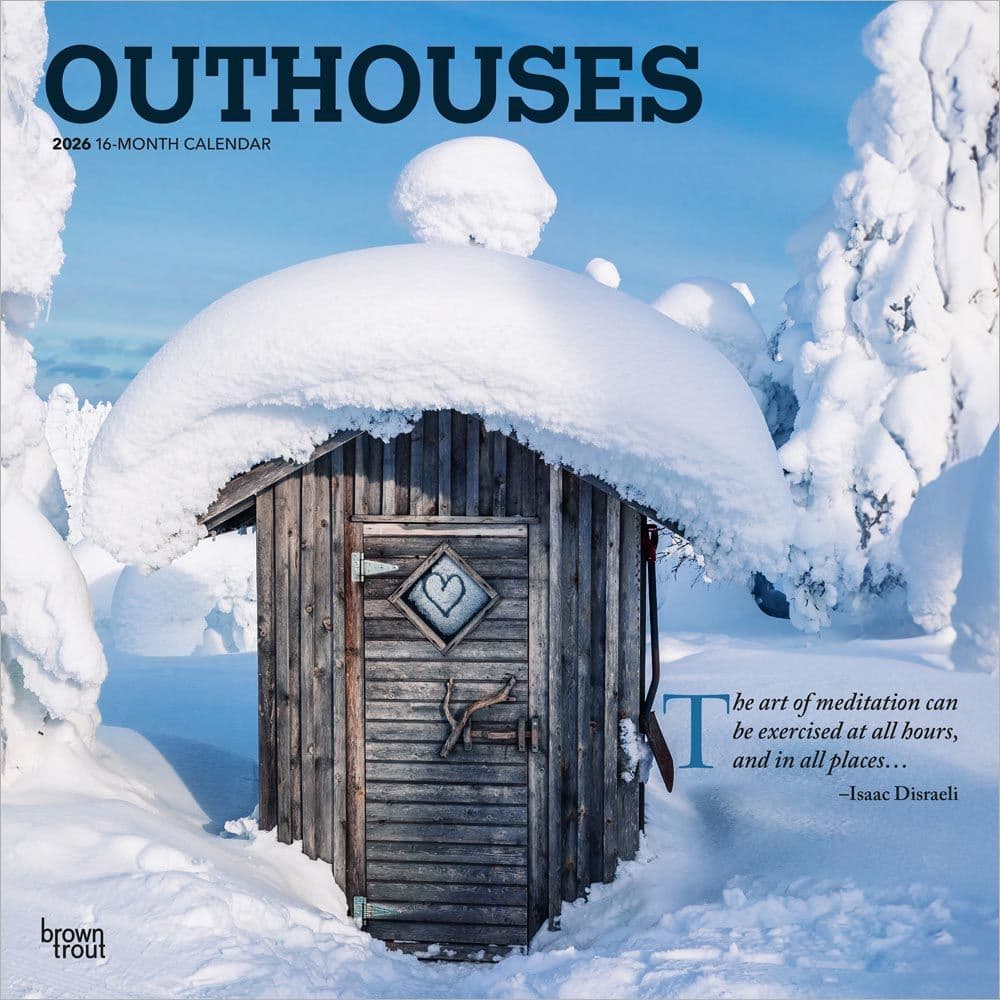 Outhouses 2026 Wall Calendar - Calendars.com