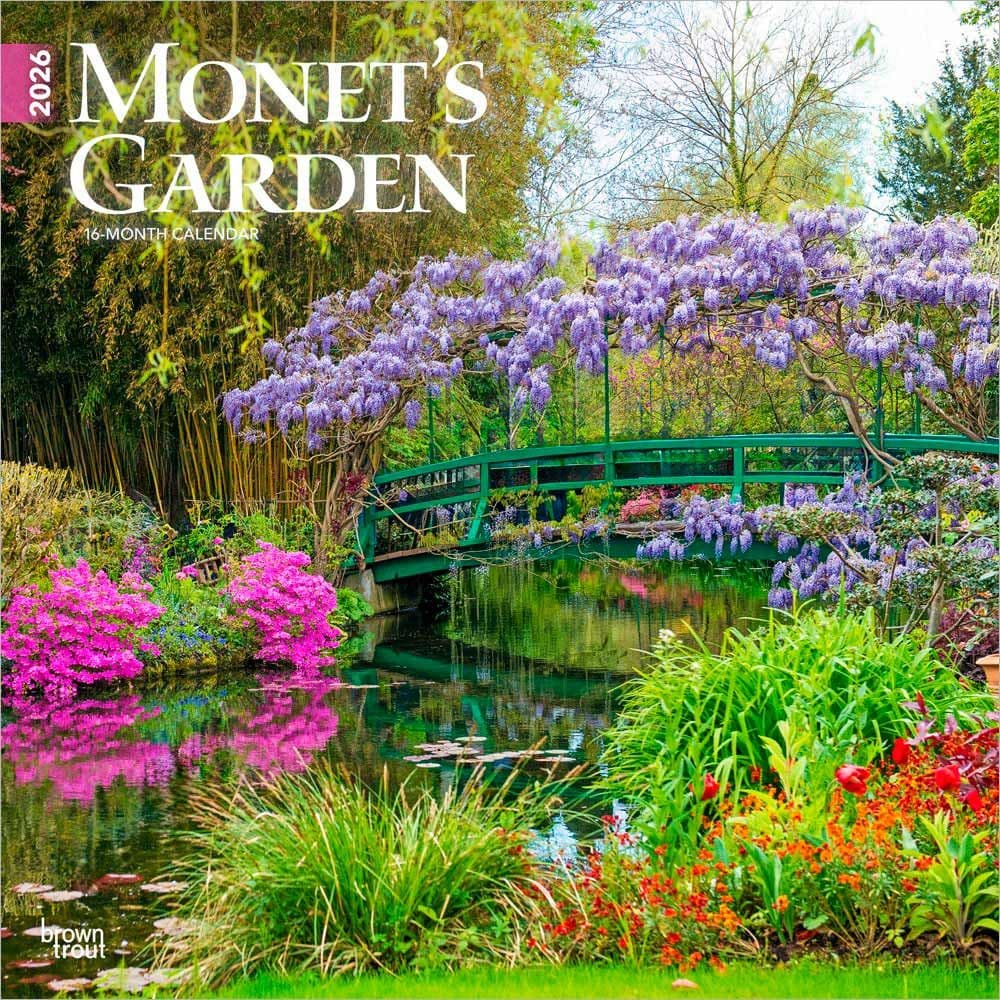 Monets Garden 2026 Wall Calendar - Calendars.com