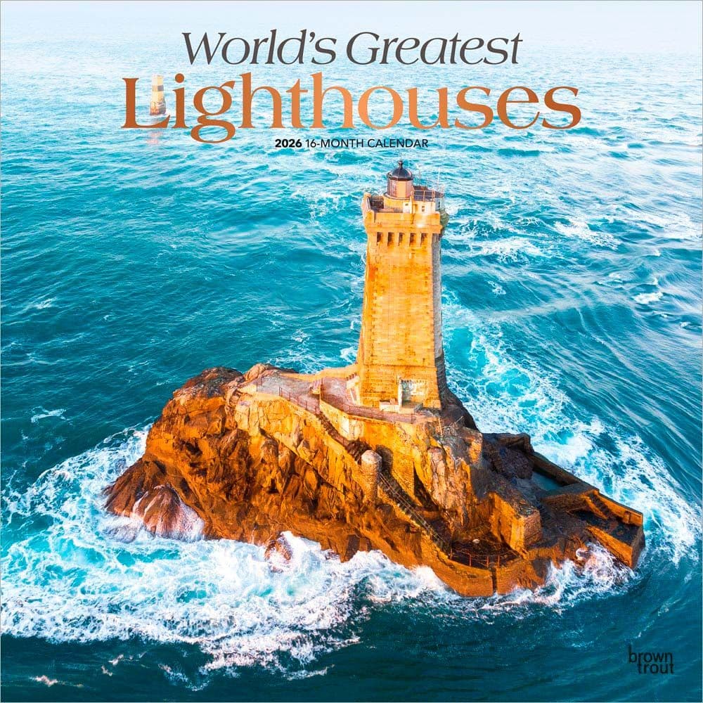 Lighthouses 2026 Wall Calendar - Calendars.com