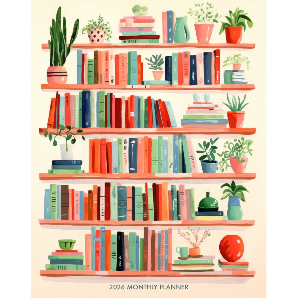 Boho Books 2026 Monthly Planner - Calendars.com