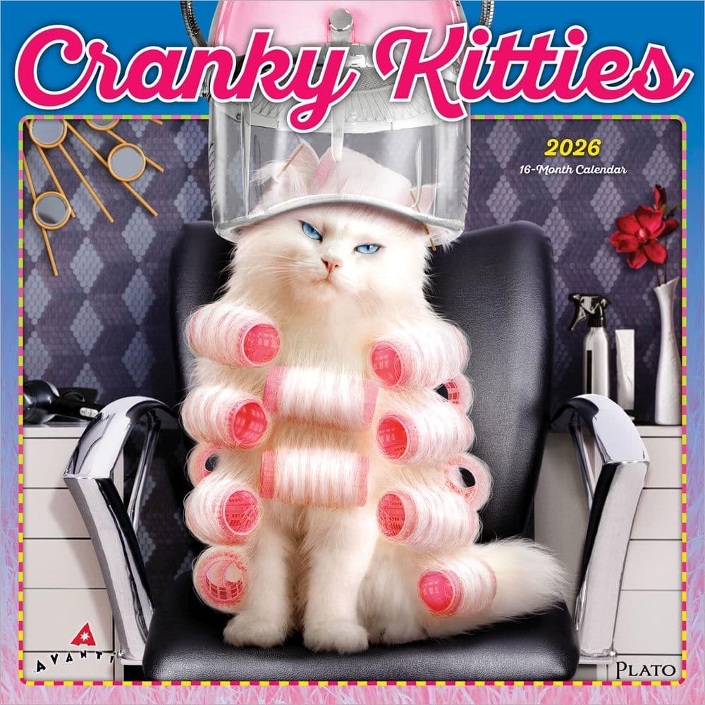 Avanti Cranky Kitties Plato 2026 Wall Calendar - Calendars.com