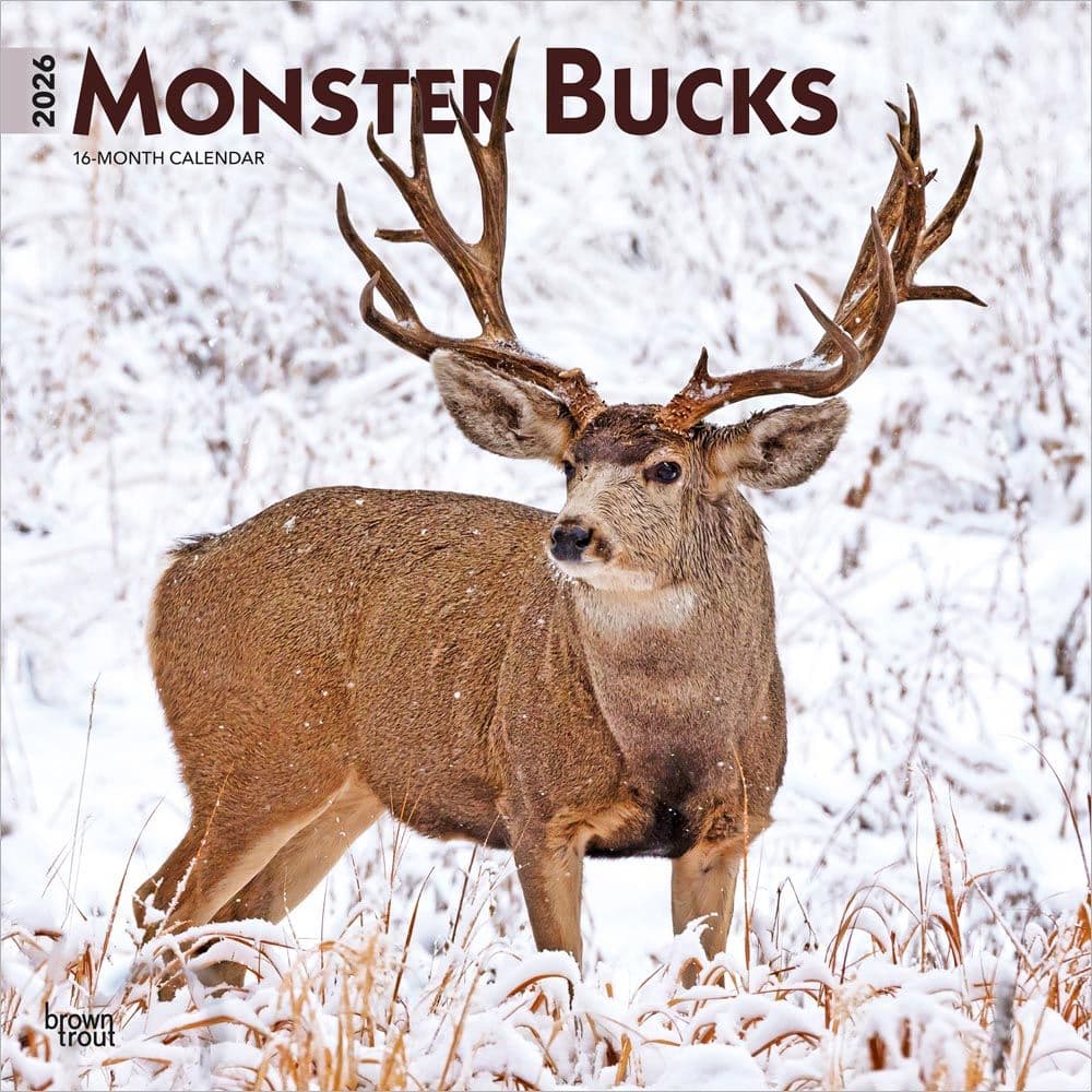 Monster Bucks 2026 Wall Calendar - Calendars.com