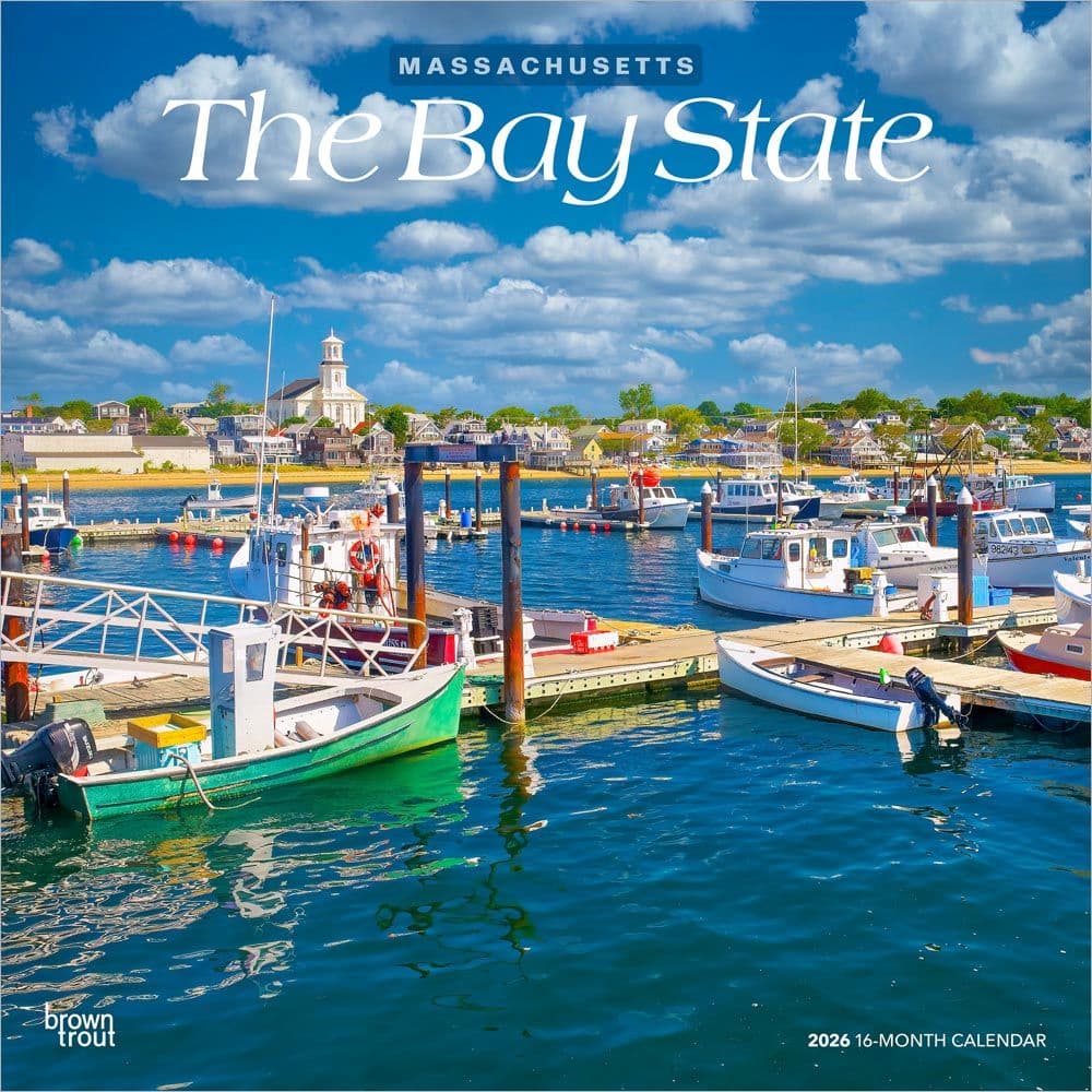 Bay State Massachusetts 2026 Wall Calendar - Calendars.com
