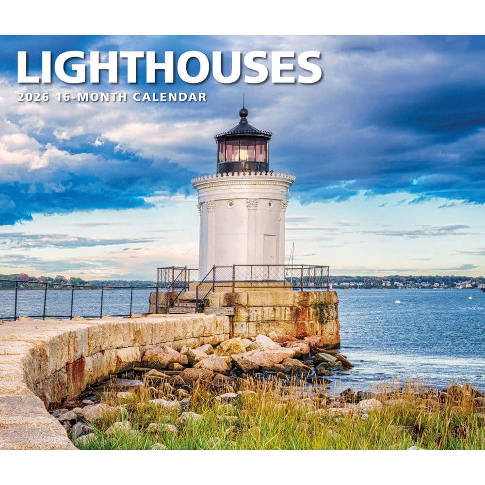 Lighthouses 2026 Deluxe Wall Calendar - Calendars.com