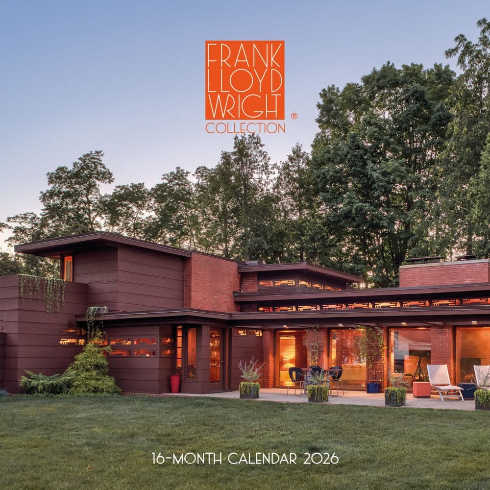 Frank Lloyd Wright 2026 Mini Wall Calendar - Calendars.com