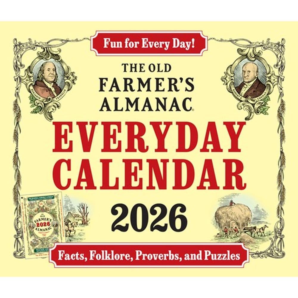 Old Farmers Almanac Everyday 2026 Desk Calendar - Calendars.com