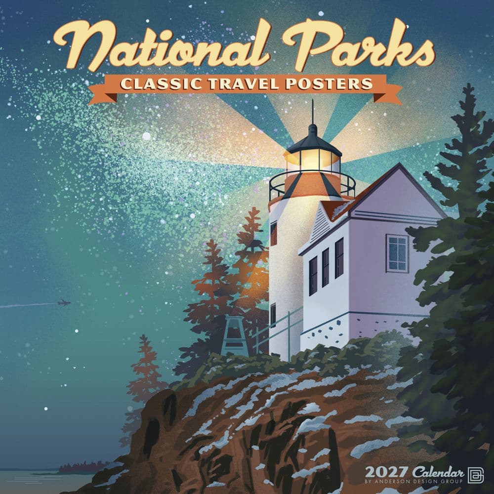 National Parks Classic Travel Posters Wall Calendar - Calendars.com