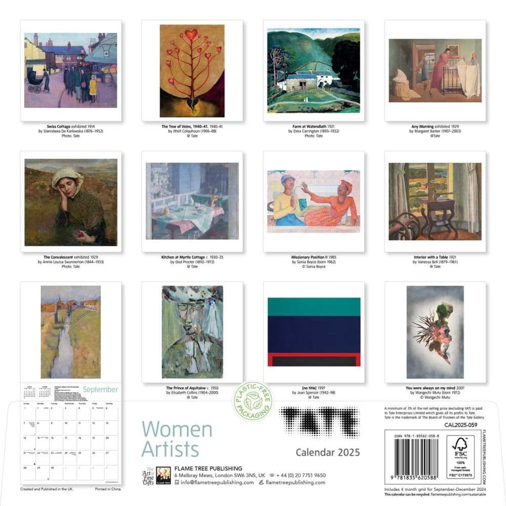 Tate Women Artists 2025 Wall Calendar - Calendars.com