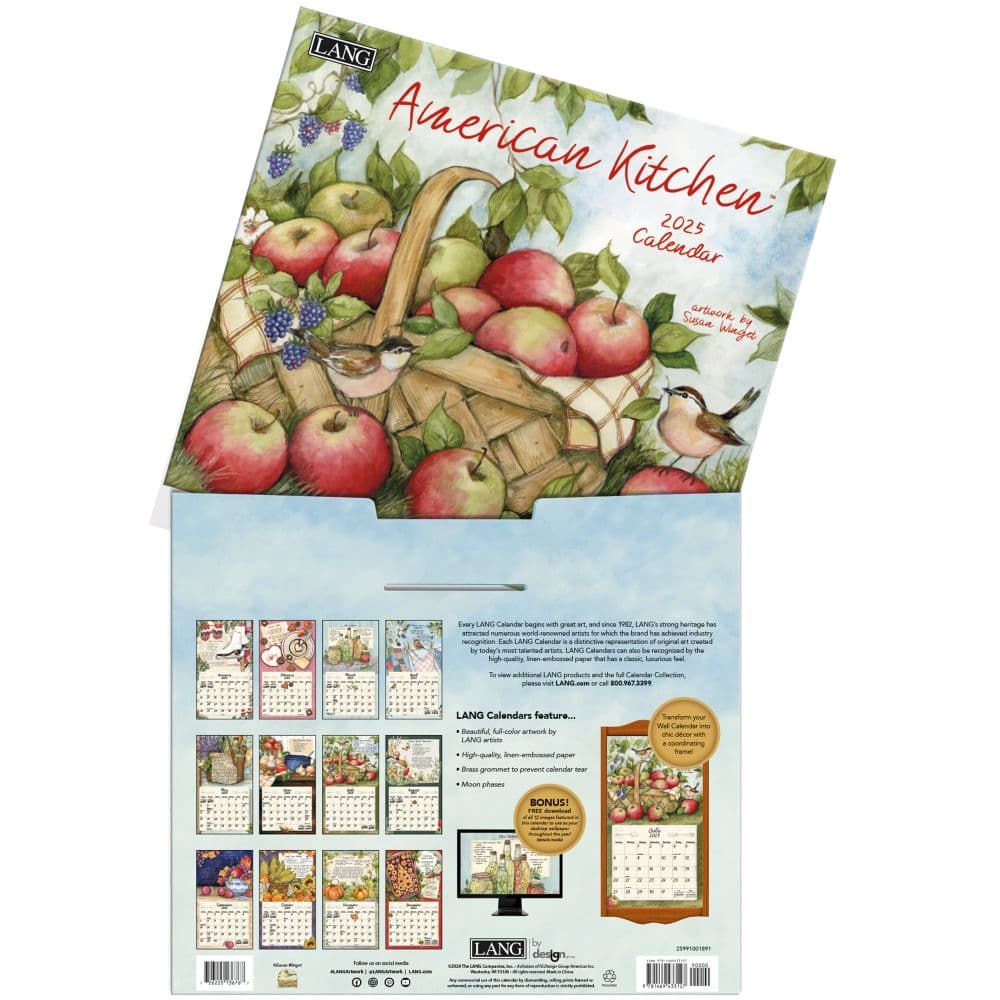 American Kitchen 2025 Wall Calendar by Susan Winget - Calendars.com American Kitchen 2025 Wall Calendar by Susan Winget - Calendars.com