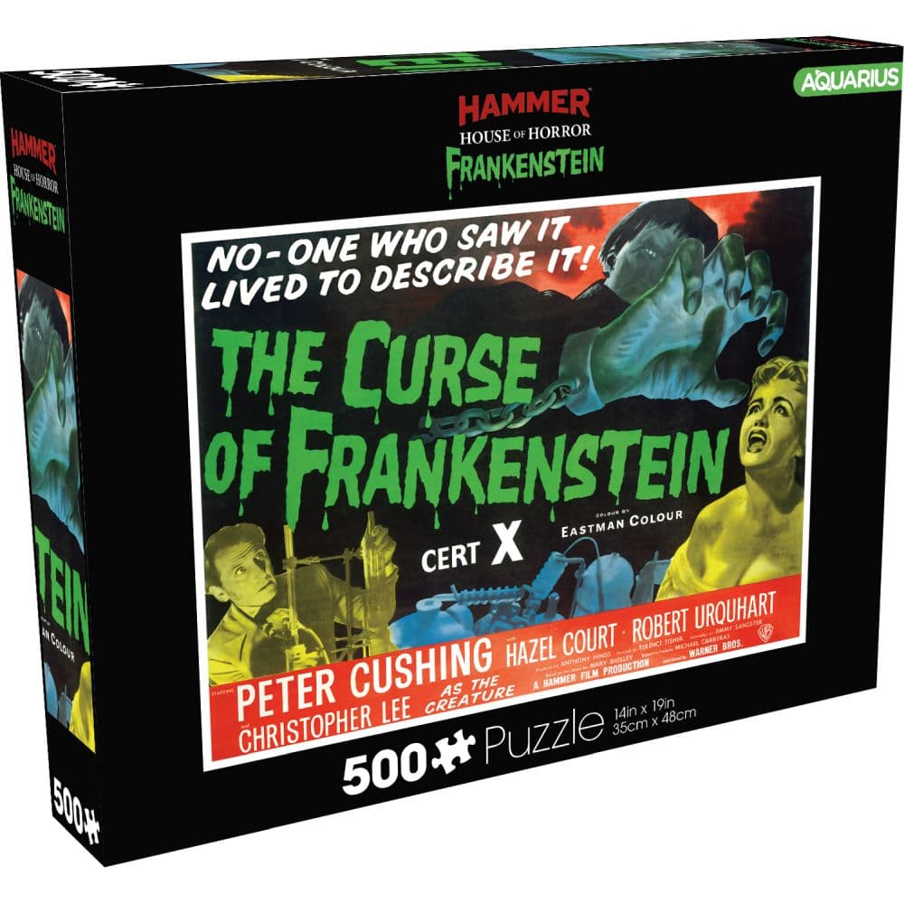 The Curse of Frankenstein 500 Piece Puzzle - Calendars.com