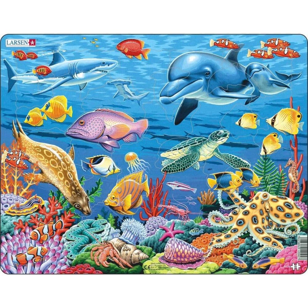 Larsen Marine Life on a Coral Reef 35 Piece Puzzle - Calendars.com