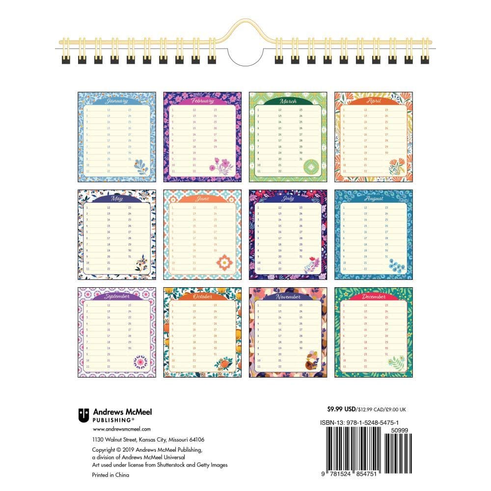 Posh Occasions Perpetual Wall Calendar - Calendars.com