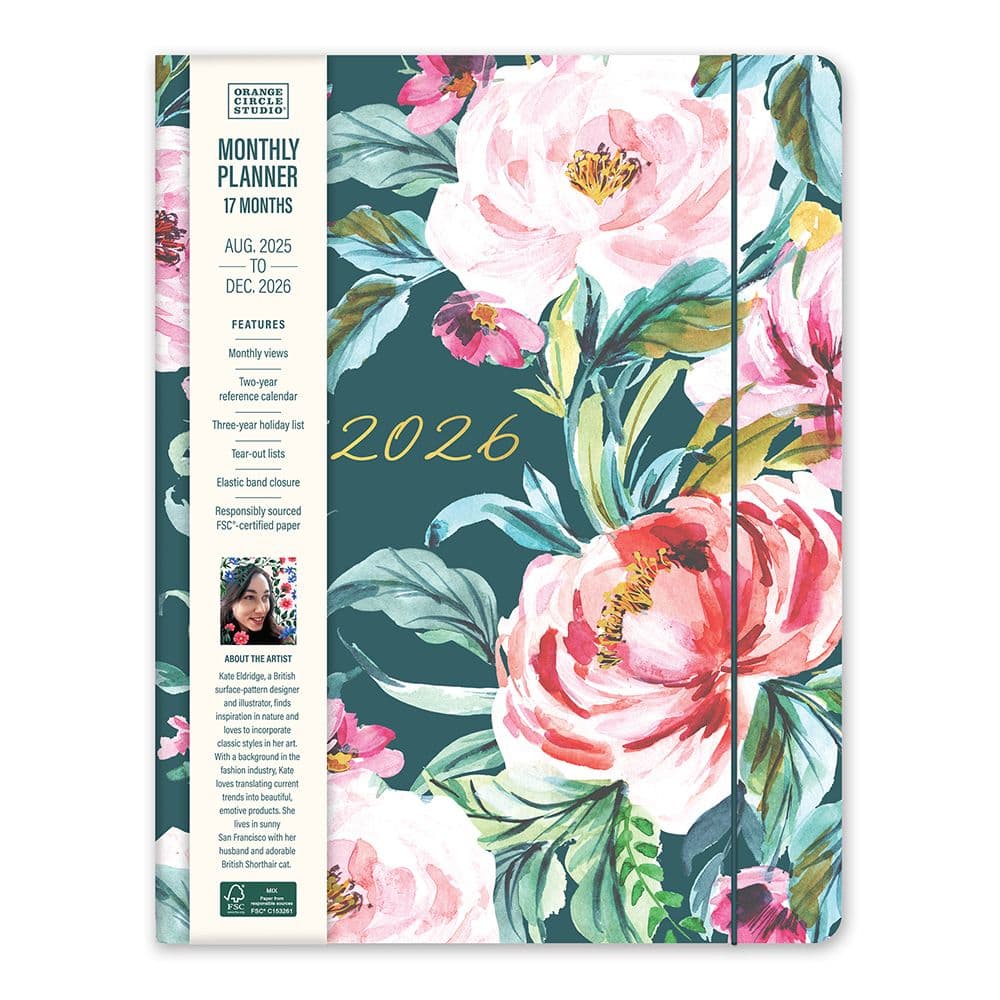 Bella Flora 2026 Monthly Planner - Calendars.com