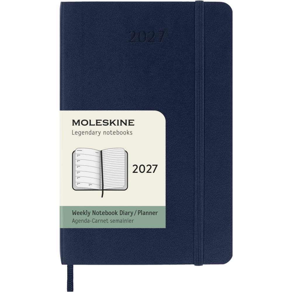 Moleskine Sapphire Blue Pocket Soft Cover 2027 Weekly Planner ...