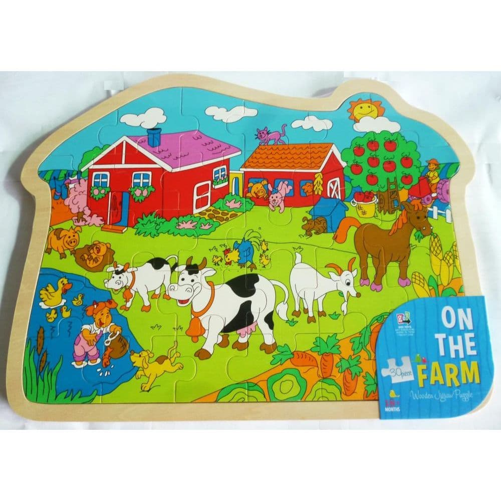 Wooden Farm 30 Piece Puzzle - Calendars.com